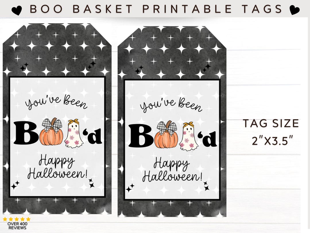 Spooky Boo Buckets Basket Bag Halloween Treat Tag Printable | You've ...