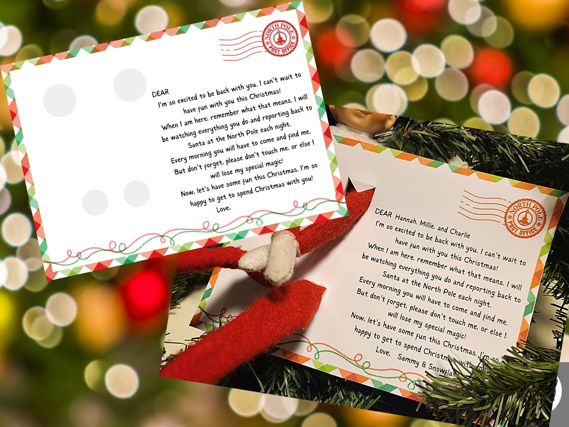 Welcome Back Elf Postcard Printable Editable Elf I'm - Etsy