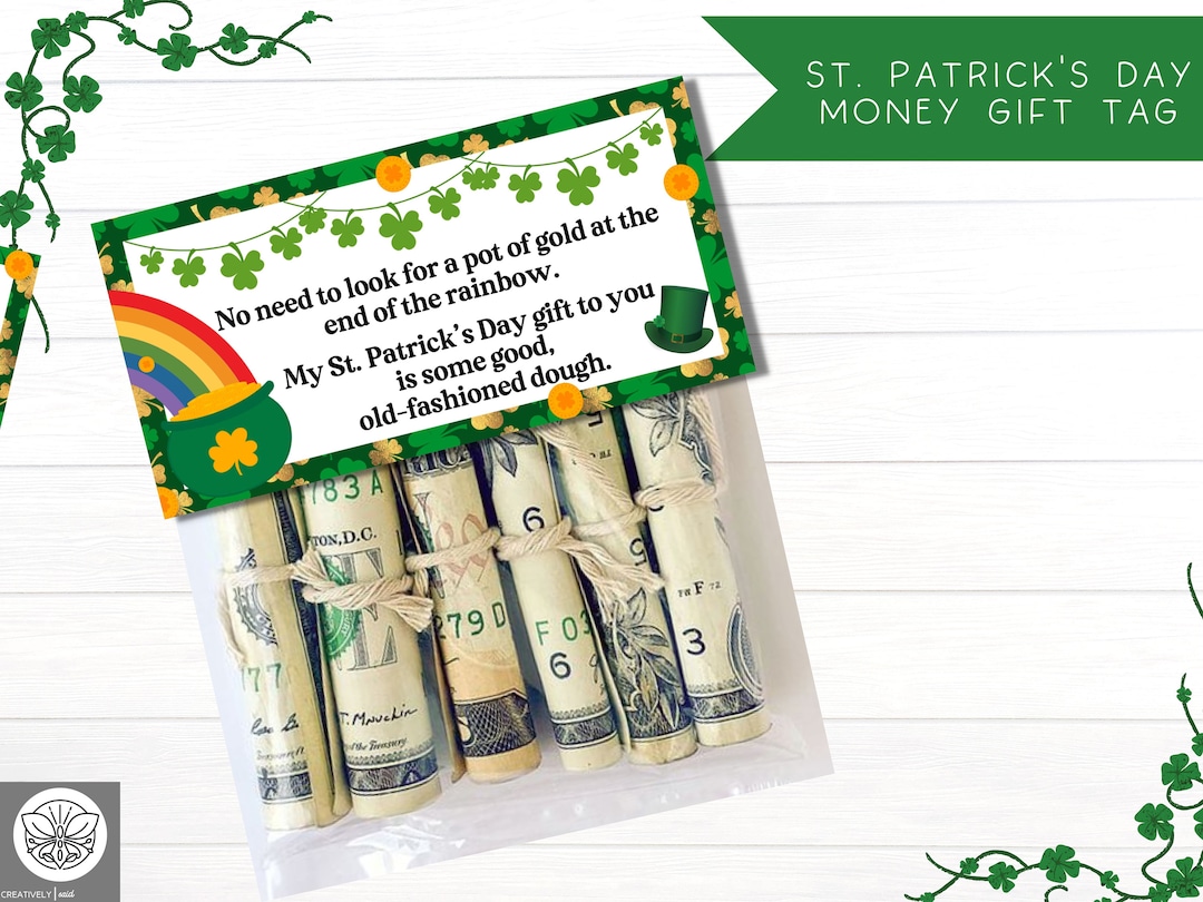 St. Patrick's Day Money Gift Printable | Money Gift Ideas | Holiday ...