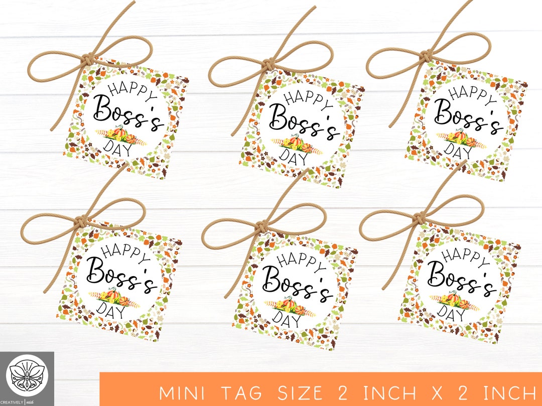 Happy Boss's Day Printables | Boss's Day Gift Tags | Gifts for Boss's ...