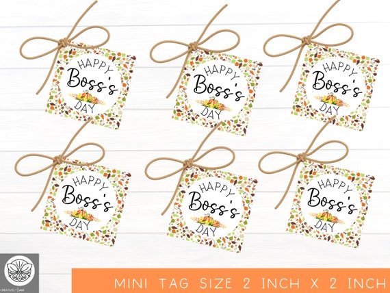 Happy Boss's Day Printables Boss's Day Gift Tags - Etsy