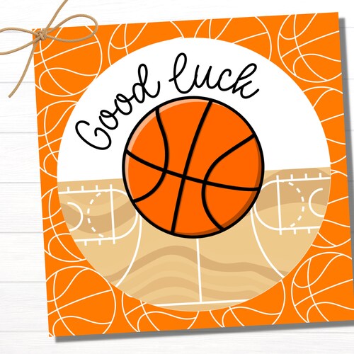 Basketball Good Luck Tags Basketball Team Treat Labels - Etsy