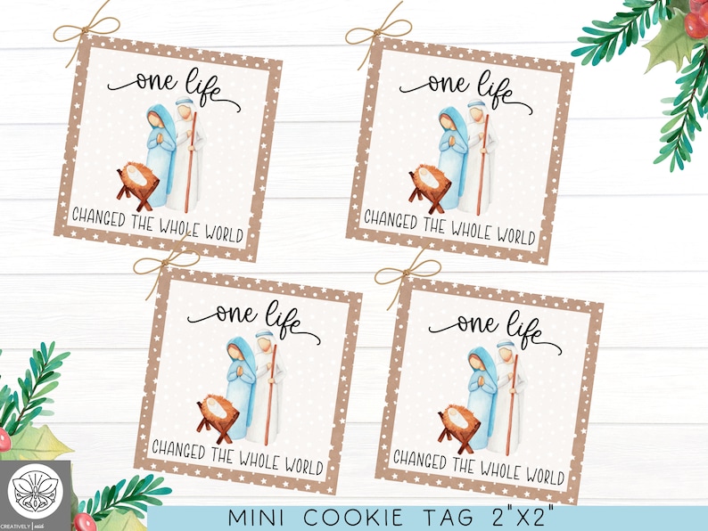 Religious Nativity Tag Religious Gifts Tags Religious - Etsy