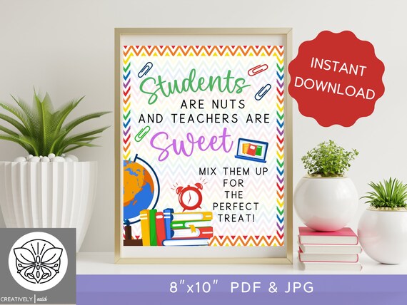 Printable Trail Mix Sign Teacher Appreciation Sign Teacher - Etsy New ...