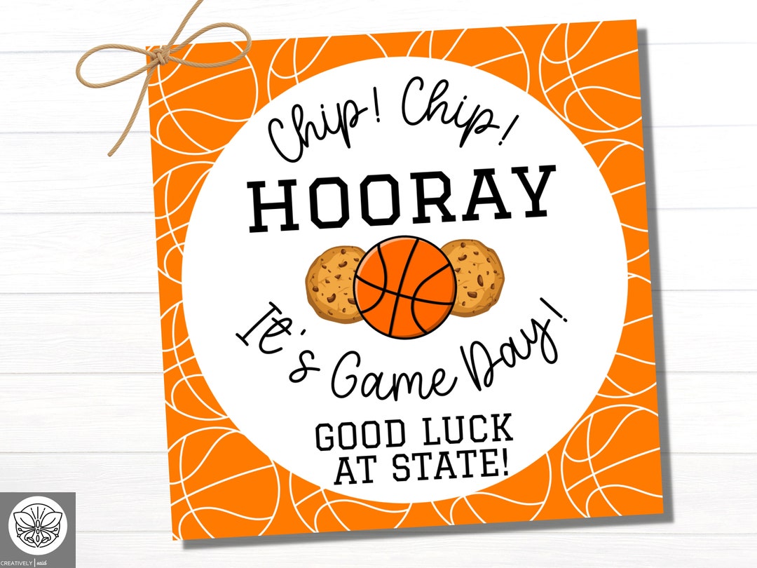 Sports Tags Printable DIY Good Luck State Basketball Locker Treat Tags ...