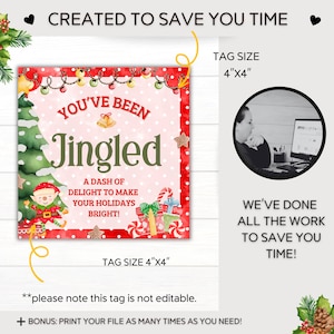 You've Been Jingled Printable Gift Tags | Christmas Gifts for Neighbors ...
