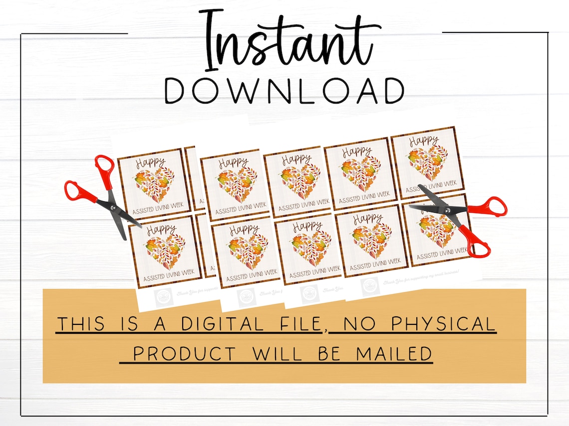 Assisted Living Week Printables | Happy Assisted Living Week Gift Tags ...