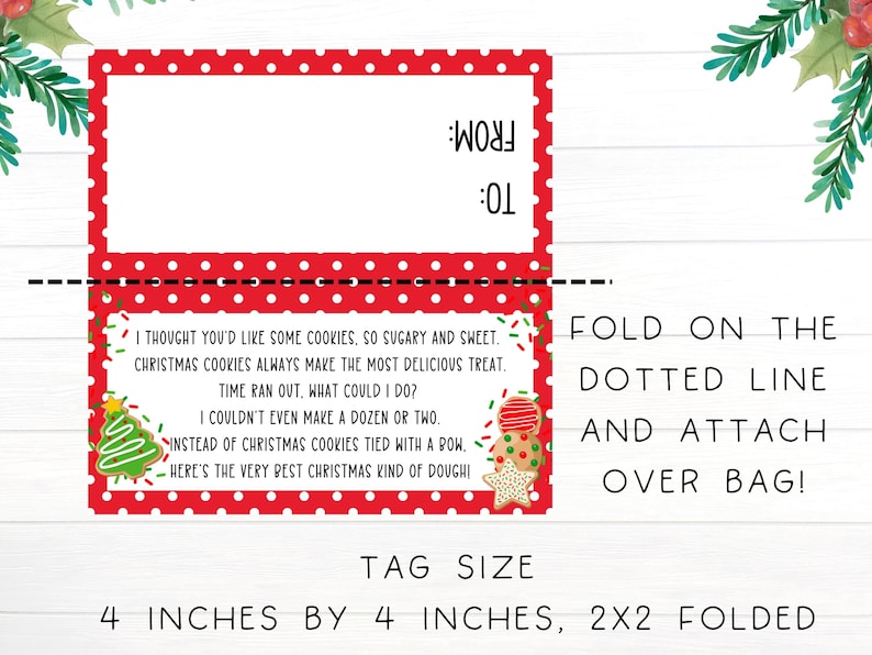 Holiday Dough Treat Bags Christmas Dough Treat Bag Toppers - Etsy