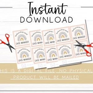 Social Worker Gift Printable Tag | Case Manager Appreciation | Social ...