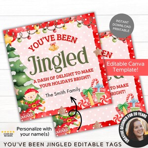 Editable You've Been Jingled Printable Gift Tags Christmas Gifts for ...
