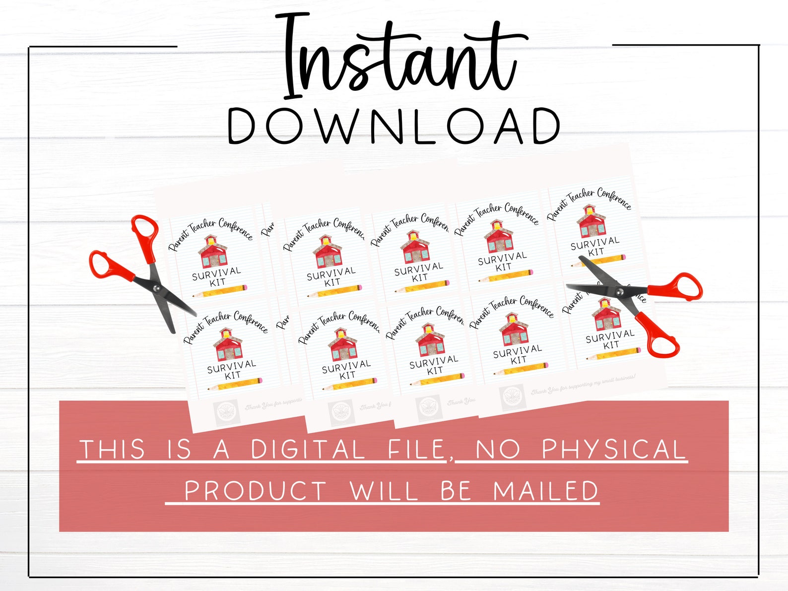 Parent Teacher Conference Survival Kit Tag | Teacher Appreciation Gift ...