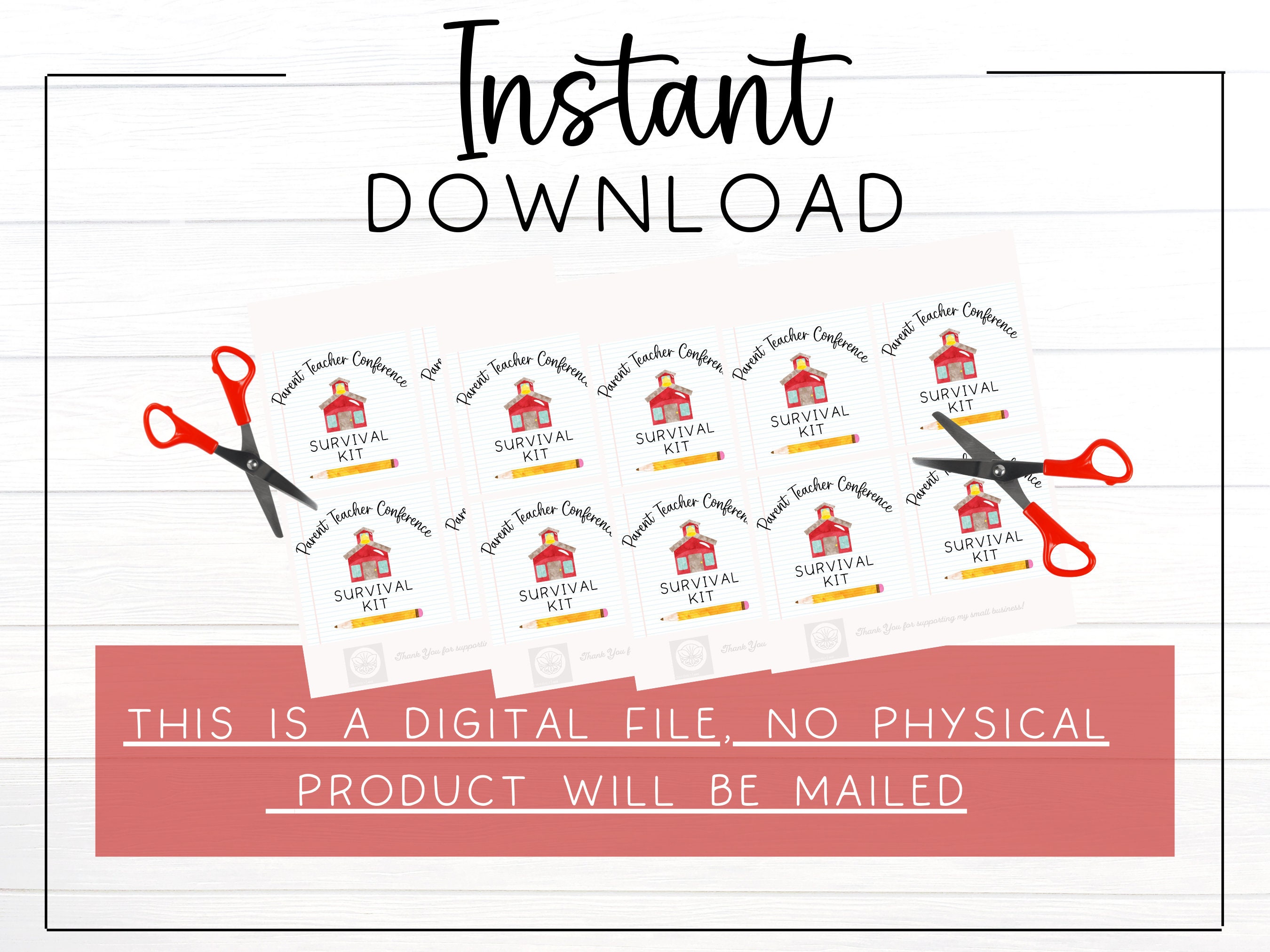 Parent Teacher Conference Survival Kit Tag | Teacher Appreciation Gift ...