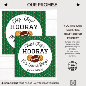 Football Good Luck Tags | Printable Football Party Favor | Football ...