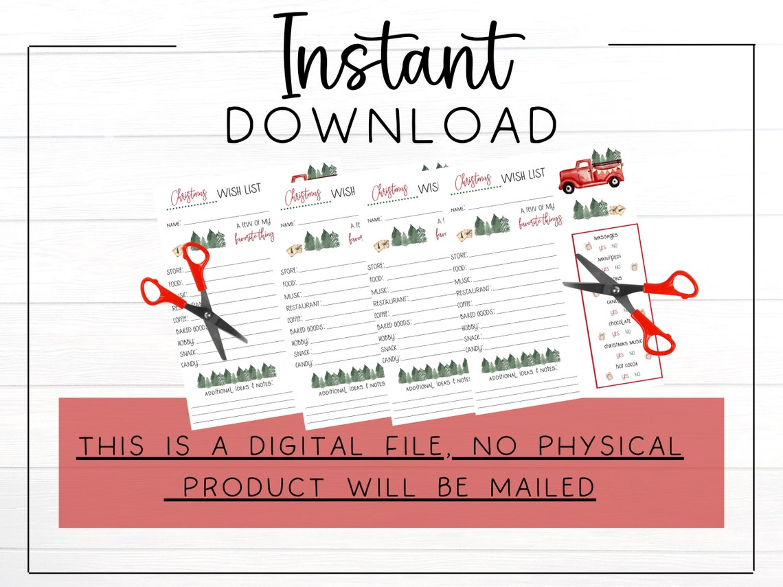 Christmas Wishlist Printable | Santa Printable Question | Santa ...