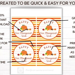 Case Worker Gifts | Case Managers Week Printable Gift Tags | Label ...