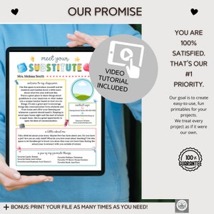 Meet the Sub Substitute Teacher Template | Editable Printable ...