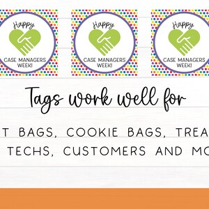 Case Worker Gifts | Case Managers Week Printable Gift Tags | Label ...