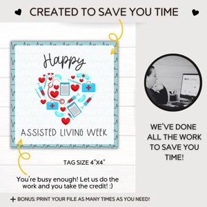 Assisted Living Week Printables | Happy Assisted Living Week Gift Tags ...