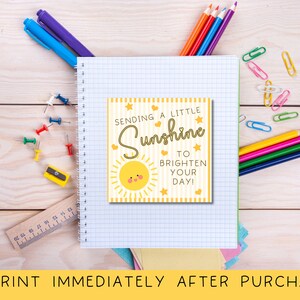 Sunshine Tag to Brighten Your Day |teacher Appreciation Tag | Self Care ...