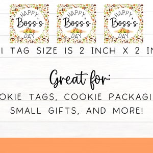 Happy Boss's Day Printables | Boss's Day Gift Tags | Gifts for Boss's ...