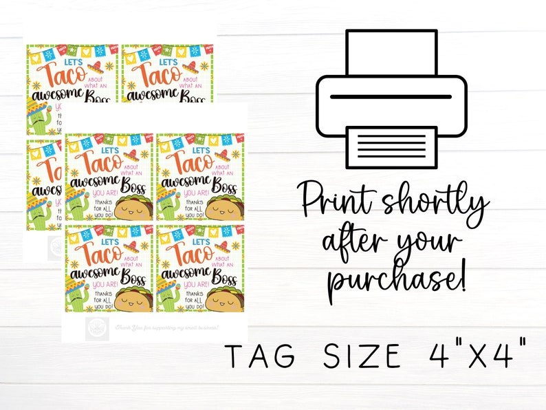 Happy Boss's Day Printables Boss's Day Gift Tags - Etsy