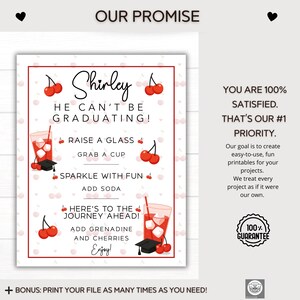 Graduation Party Shirley Temple Drink Bar Sign | DIY Ideas | Non ...