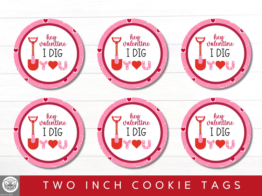 I Dig You Valentine Shovel Tags Classroom Valentines Valentine's Day ...