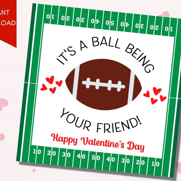 Football Valentine - Etsy