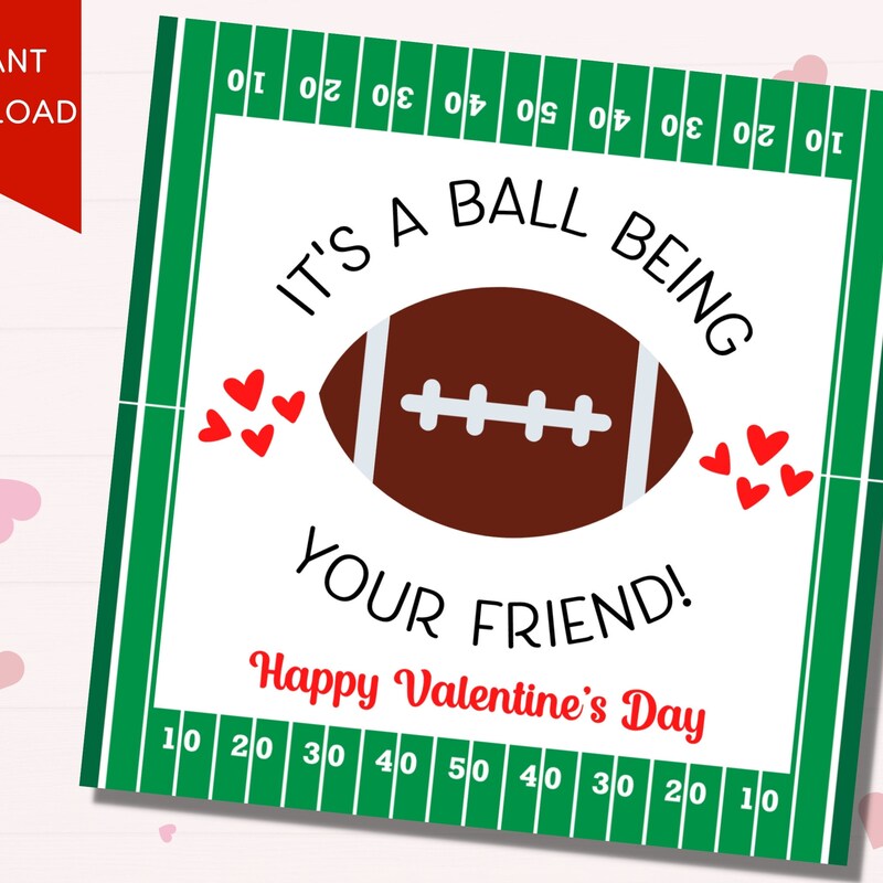 Football Valentine - Etsy