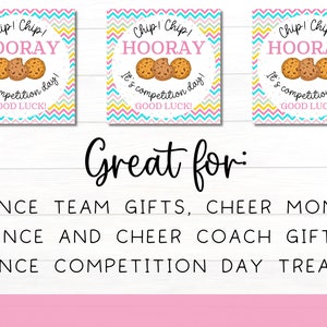 Dance Team Gift Printable Tag | Cheer Mom Coach Good Luck Treat Tags ...