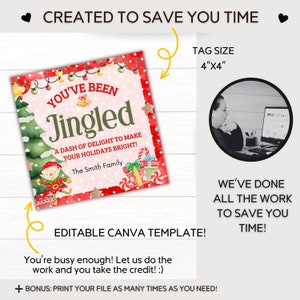 Editable You've Been Jingled Printable Gift Tags Christmas Gifts for ...