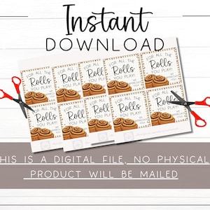 Cinnamon Roll Gift Tag | Teacher Nurse Staff Appreciation Gift Tag ...