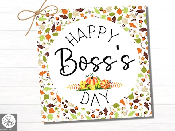 Happy Boss's Day Printables Boss's Day Gift Tags - Etsy