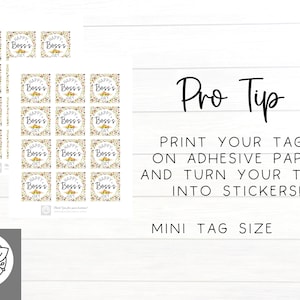 Happy Boss's Day Printables | Boss's Day Gift Tags | Gifts for Boss's ...