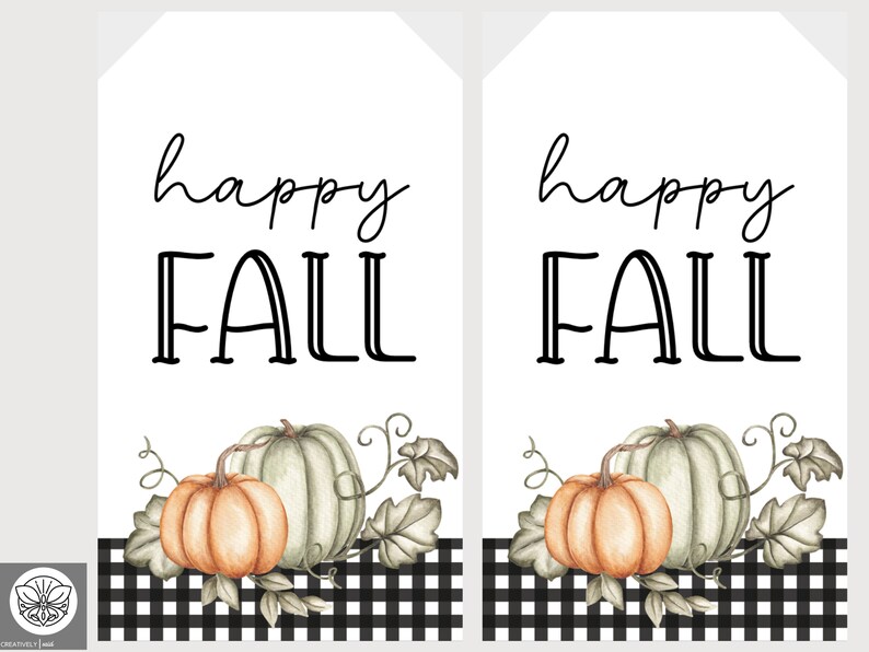 Happy Fall Gift Tags |autumn Treat Tag| Fall Treat Bag | Fall Labels ...