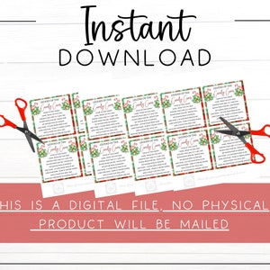 Legend of the Candy Cane Tags | Religious Gift Tag | Advent Partner ...