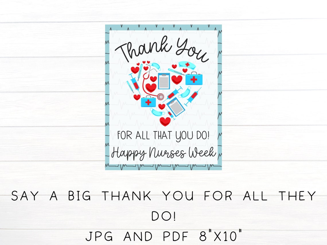 Nurse Week Appreciation Sign Nurse Appreciation Happy - Etsy