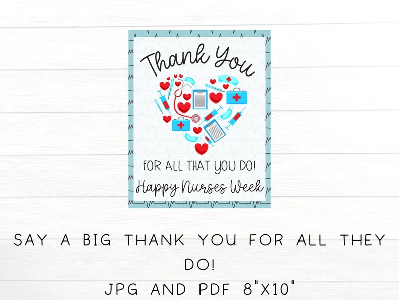 Nurse Week Appreciation Sign | Nurse Appreciation | Happy Nurses Week ...