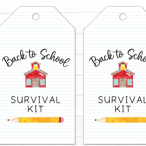 Teacher Survival Kit Tag - Etsy