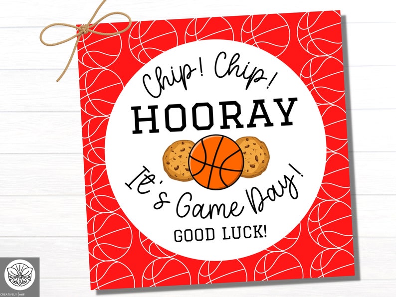 Basketball Good Luck Tags | Printable Basketball Party Favor ...