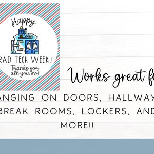 Rad Tech Week Printable Sign | Gift for Rad Techs | Radiology ...