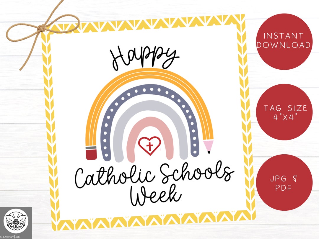 Catholic Schools Week Printable Gift Tags | Catholic Education ...