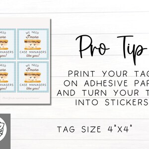 Social Worker Gift Printable Tag | Case Manager Appreciation | Social ...