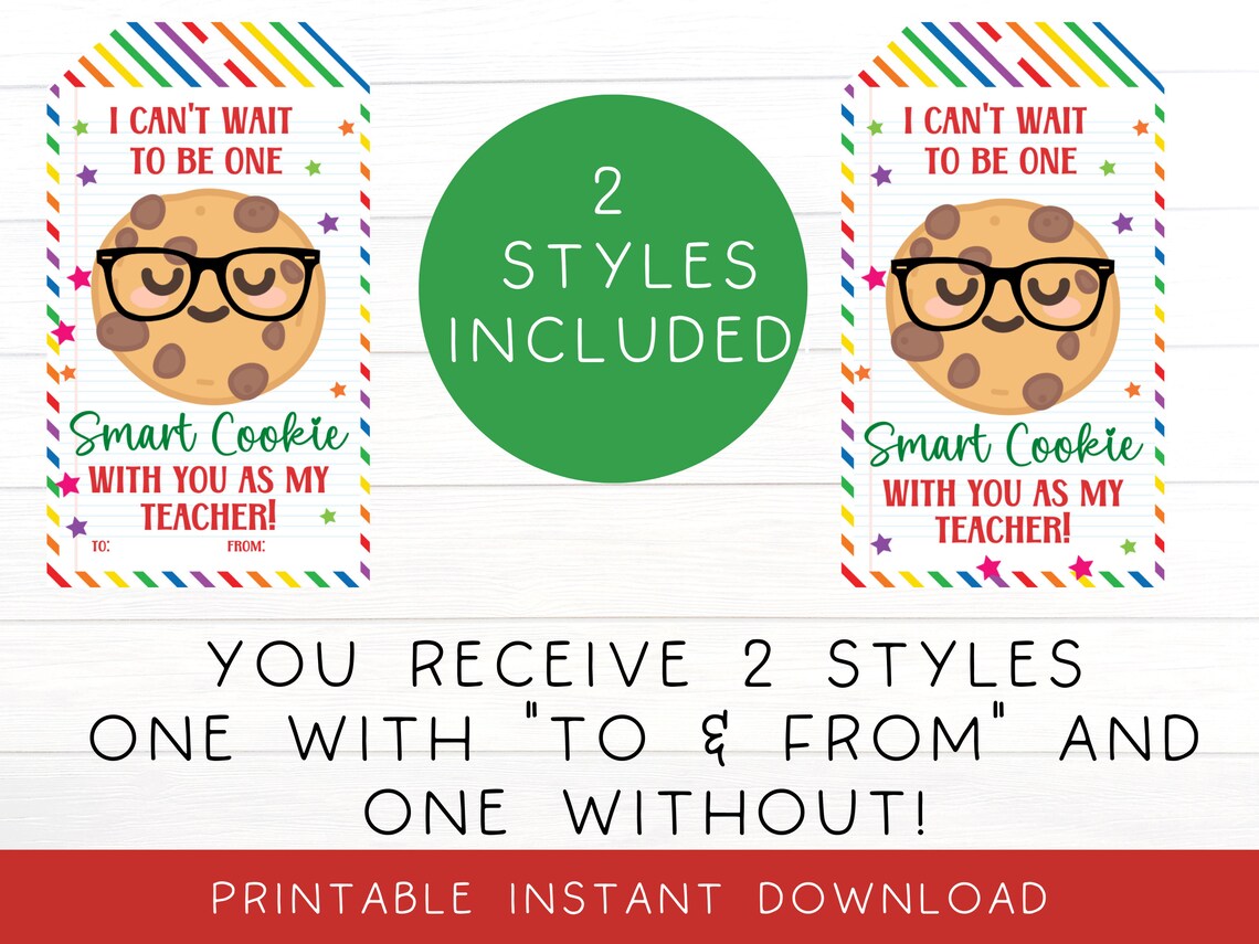 Printable Back to School Teacher Gift Tag First Day of - Etsy