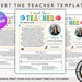 Meet the Teacher Template Editable Teacher Printable Editable Canva ...