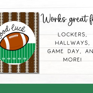 Football Good Luck Sign | Football Locker Sign | Football Coach Gift ...