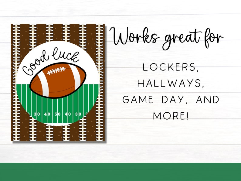 Football Good Luck Sign | Football Locker Sign | Football Coach Gift ...