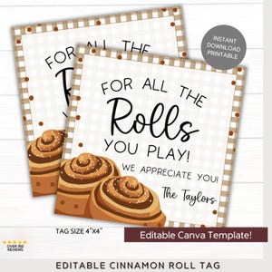 Editable Cinnamon Roll Gift | Teacher Nurse Staff Appreciation Gift ...