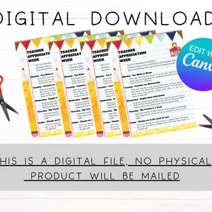 EDITABLE Teacher Appreciation Week Menu | Teacher Appreciation Week ...