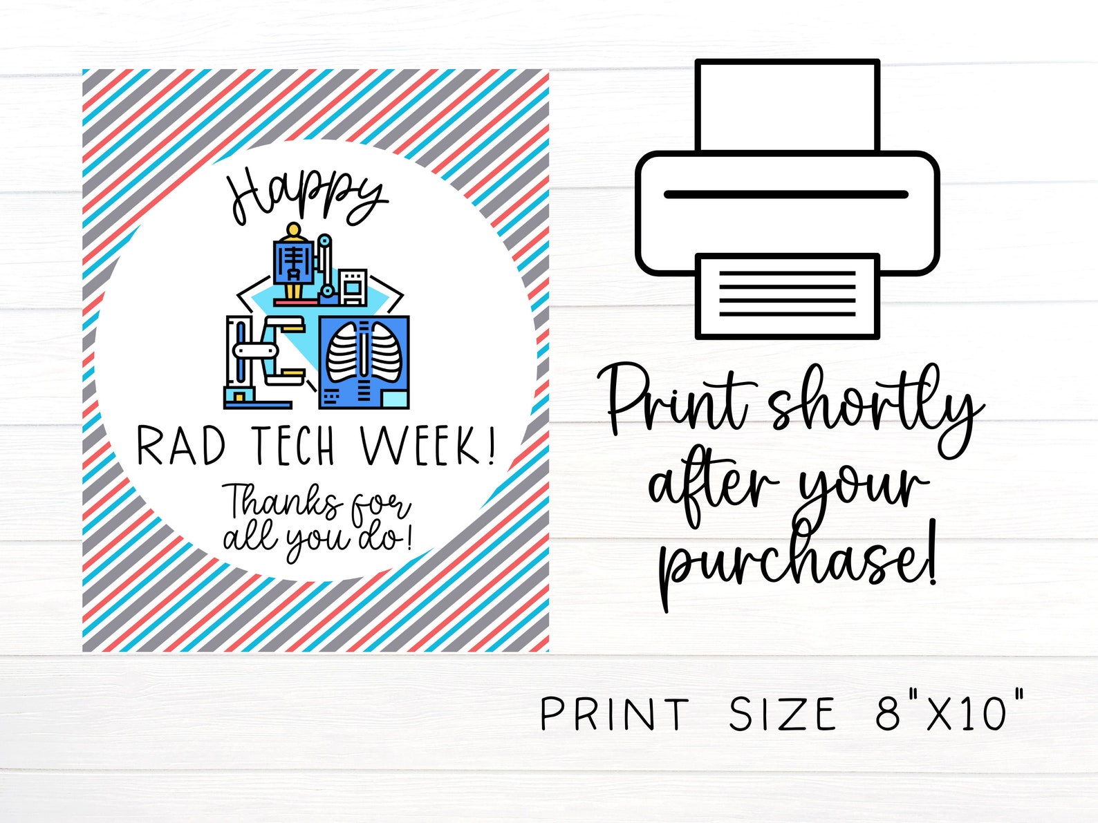 Rad Tech Week Printable Sign Gift for Rad Techs Radiology - Etsy